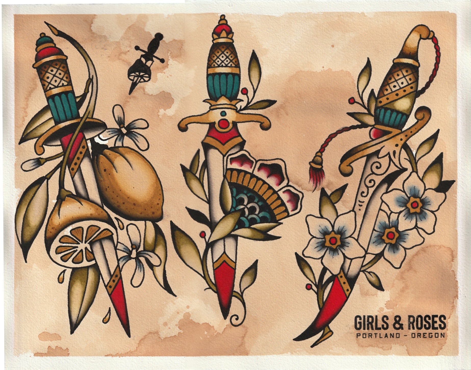 BLADES & BOTANCIALS – Girls & Roses Tattoo Studio