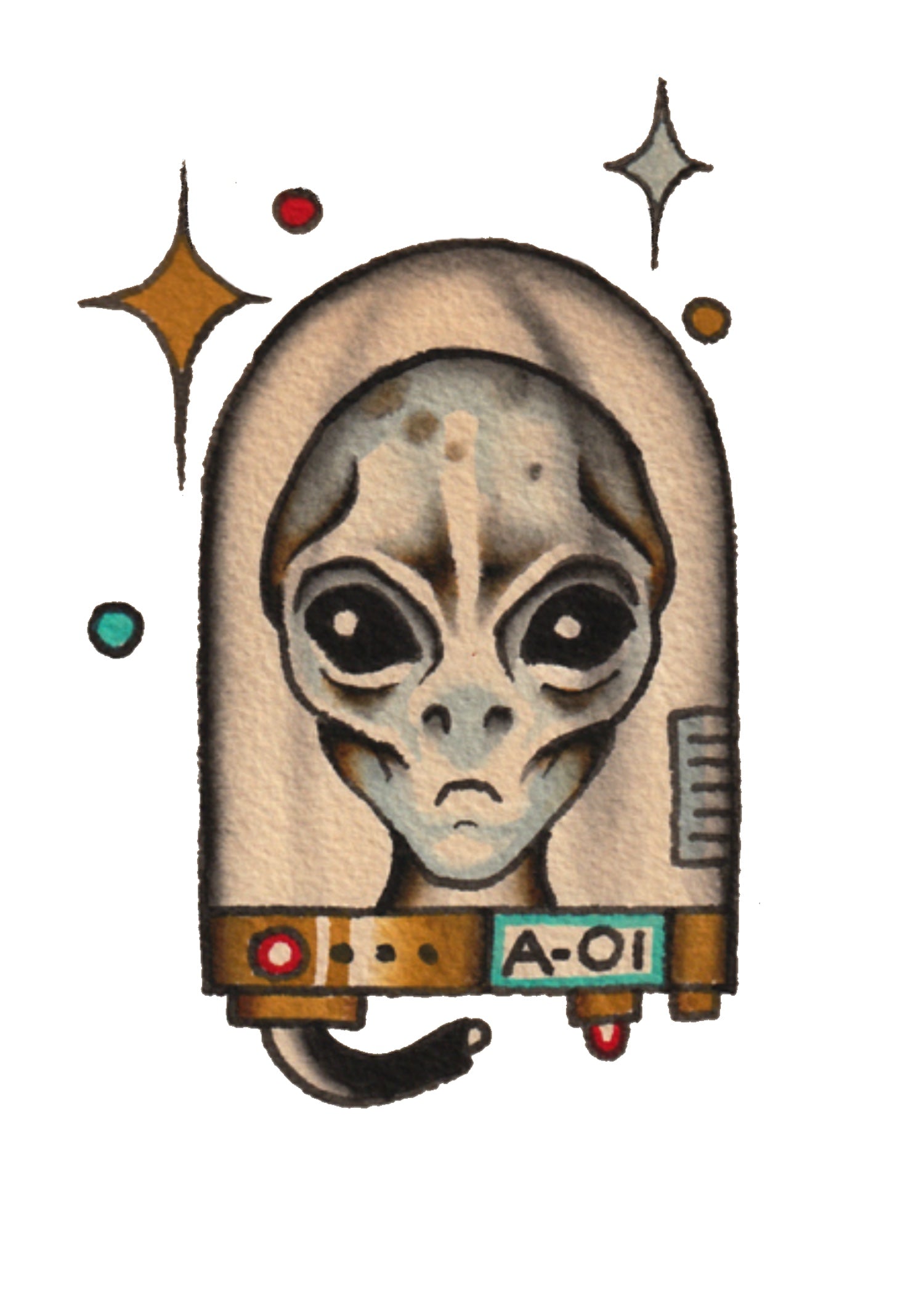 Alien Symbols Tattoo